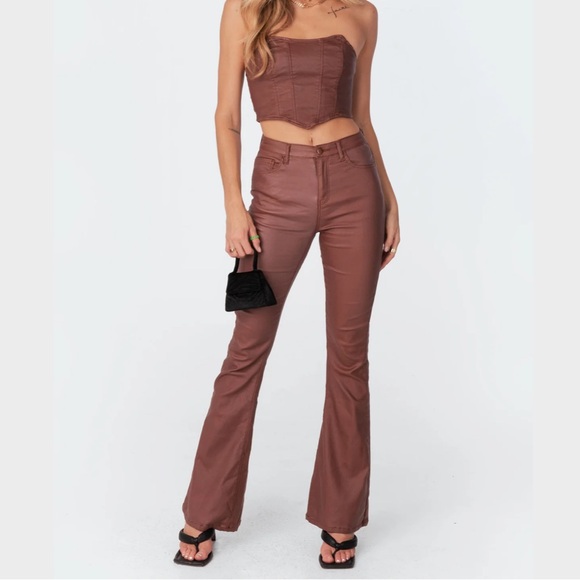 Edikted | Pants & Jumpsuits | Edikted Chocolate Flare Pants Matching ...